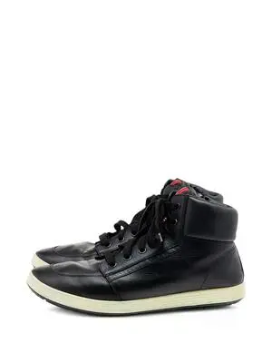 Prada High-top Leather Sneakers