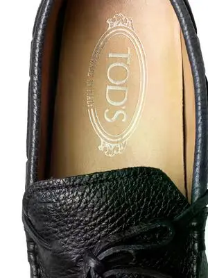 TOD'S Tie-fastening Pebbled Loafers