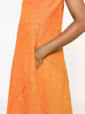 ROSSO 35 Panelled Linen Midi Dress