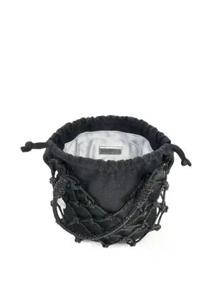 Judith Leiber Crystal Embellished Netted Bucket Bag