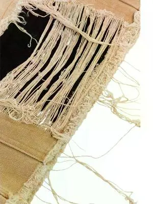 BLDG4 Chrysler Distressed Pin-embellished Shorts - Neutrals