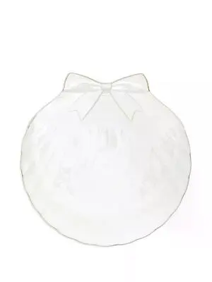 GOHAR WORLD Sadaf Bow-detail Serving Plate - White