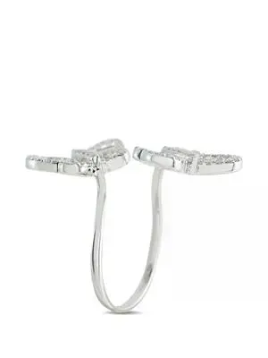 LB EXCLUSIVE Butterfly Motif Diamond Bypass Ring