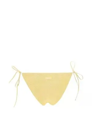 MC2 SAINT BARTH Crinkle Fabric Bikini Bottoms - Yellow