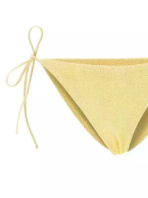 MC2 SAINT BARTH Crinkle Fabric Bikini Bottoms - Yellow