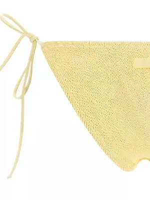 MC2 SAINT BARTH Crinkle Fabric Bikini Bottoms - Yellow