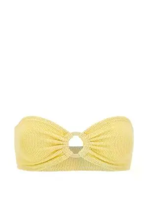 MC2 SAINT BARTH Yulia Ring Detail Bikini Top - Yellow