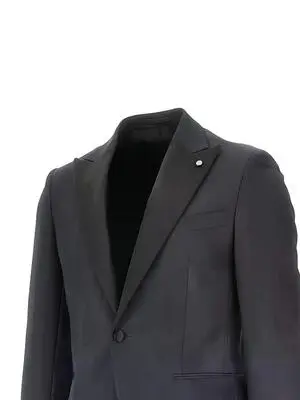 LUIGI BIANCHI Peak-lapel Single-breasted Suit