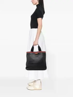 Gucci Calfskin Web Tote Bag