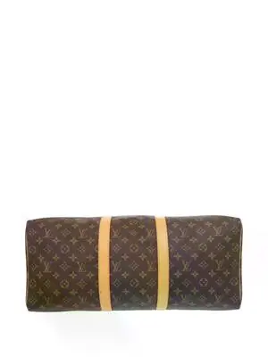 LOUIS VUITTON Monogram Keepall 50 Travel Bag - Brown