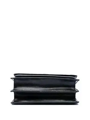 Saint Laurent Medium Calfskin Monogram Sunset Crossbody Bag - Black