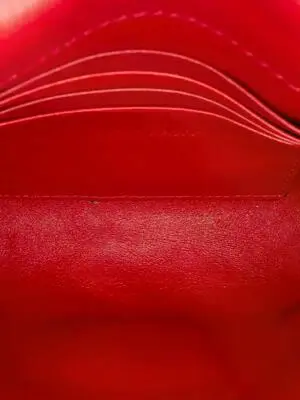 Burberry Embossed Grain Check Leather Langley Crossbody Bag