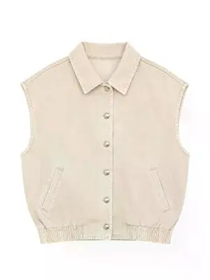 ICON DENIM LOS ANGELES Ines Elasticated-hem Denim Jacket