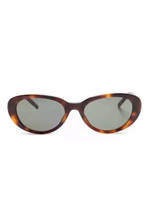 Saint Laurent Oval-frame Sunglasses - Brown