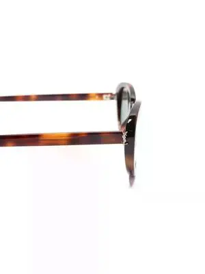 Saint Laurent Oval-frame Sunglasses - Brown