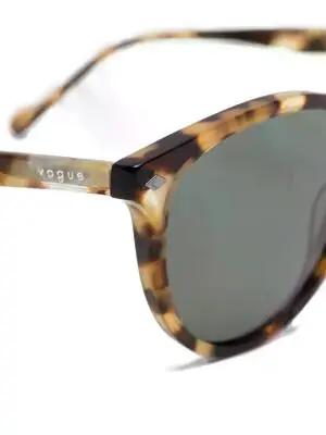 VOGUE EYEWEAR Tortoiseshell Effect Round Frame Sunglasses