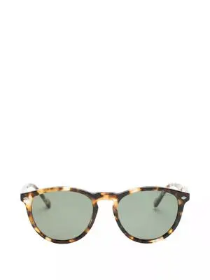 VOGUE EYEWEAR Tortoiseshell Effect Round Frame Sunglasses - Brown