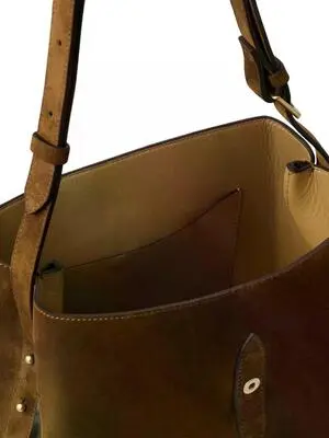 Soeur Bello Suede Shoulder Bag - Brown