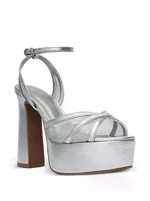 ANDREA CARRANO Metallic Effect Platform Sandals