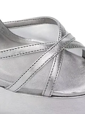 ANDREA CARRANO Metallic Effect Platform Sandals
