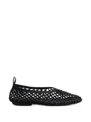 Soeur Woven Leather Ballet Flats