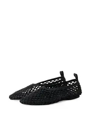 Soeur Woven Leather Ballet Flats