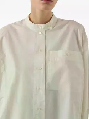Soeur Off-white Band Collar Shirt