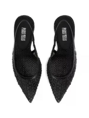 Paris Texas Lidia Woven Slingback Stilettos