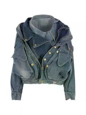 AUGUST BARRON Layered-panel Deconstructed Jacket