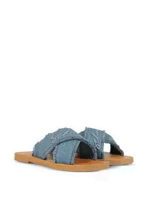 Schutz Frayed Crossover-strap Sandals