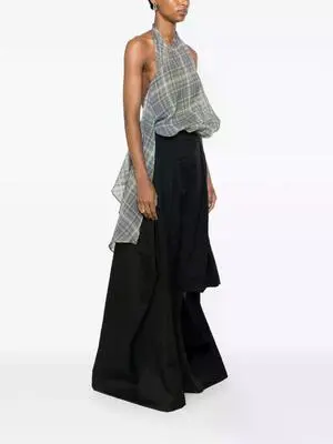 Coperni Check Pattern Halterneck Top