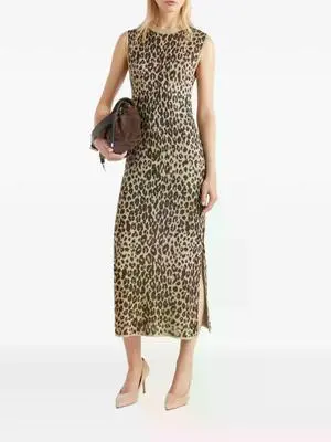 Marella Sleeveless Leopard-print Dress