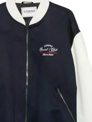 Iceberg Embroidered Logo Bomber Jacket