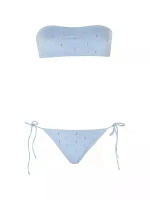 MC2 SAINT BARTH Glimmer Rhinestone-embellished Bikini - Blue