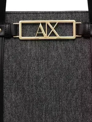 Armani Exchange Logo Plaque Tote Bag