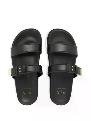 Armani Exchange Two-strap Buckled Sandals