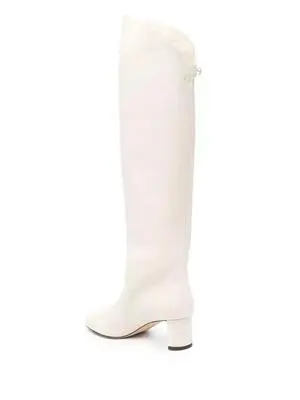 MAISON SKORPIOS 50mm Knee-high Leather Boots