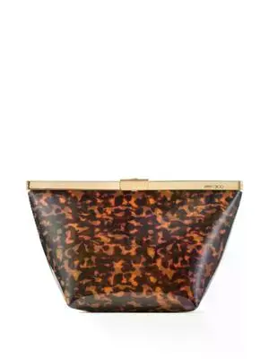 JIMMY CHOO Ganache Tortoiseshell-effect Clutch Bag