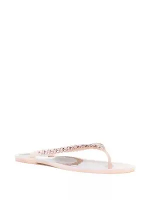 Menghi Crystal Embellished Thong Sandals