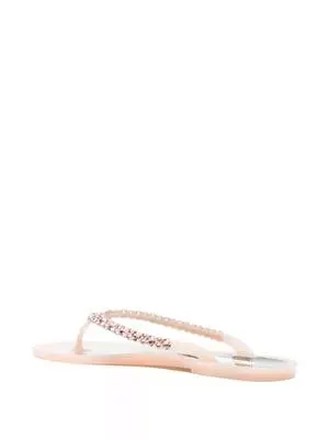 Menghi Crystal Embellished Thong Sandals