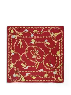 Givenchy Charm-print Silk Scarf - Red
