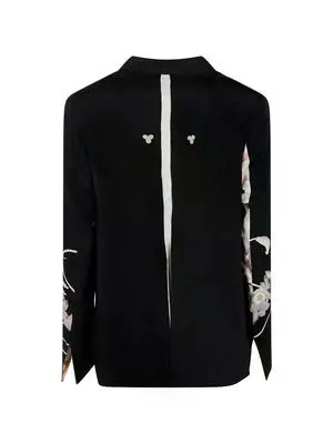 IBRIGU Floral-print Double-breasted Blazer