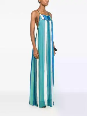 AGUA DE COCO Striped Maxi Dress