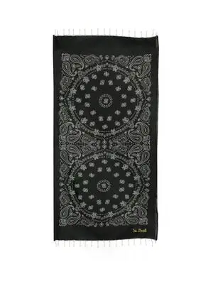 MC2 SAINT BARTH Foutas Bandana-print Beach Towel - Black