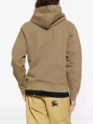 Burberry Embroidered Logo Zip-up Hoodie