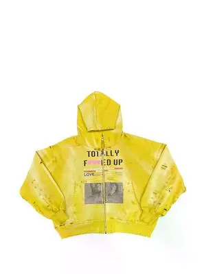 Astrum Distressed Graphic Print Hoodie