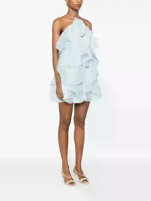 Aje Pandorea Ruffled Mini Dress - Blue