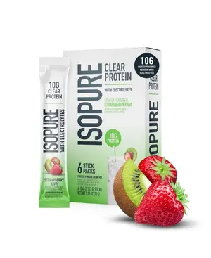 ISOPURE Protein Water Stickpacks Strawberry Kiwi - No Color
