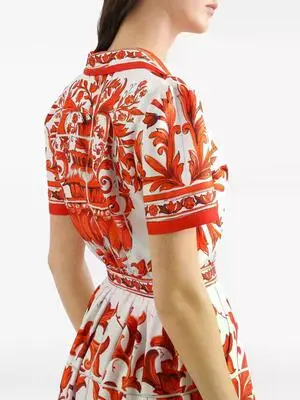 Dolce & Gabbana Majolica Print Shirt Dress