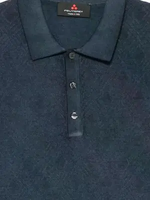 Peuterey Diamond-knit Short-sleeve Polo Shirt